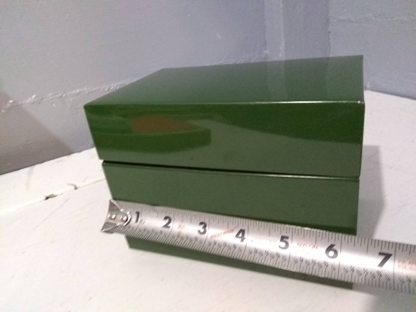 Vintage Metal 4x6 Index Card File Box Recipe Box Kitchen Decor Office ...