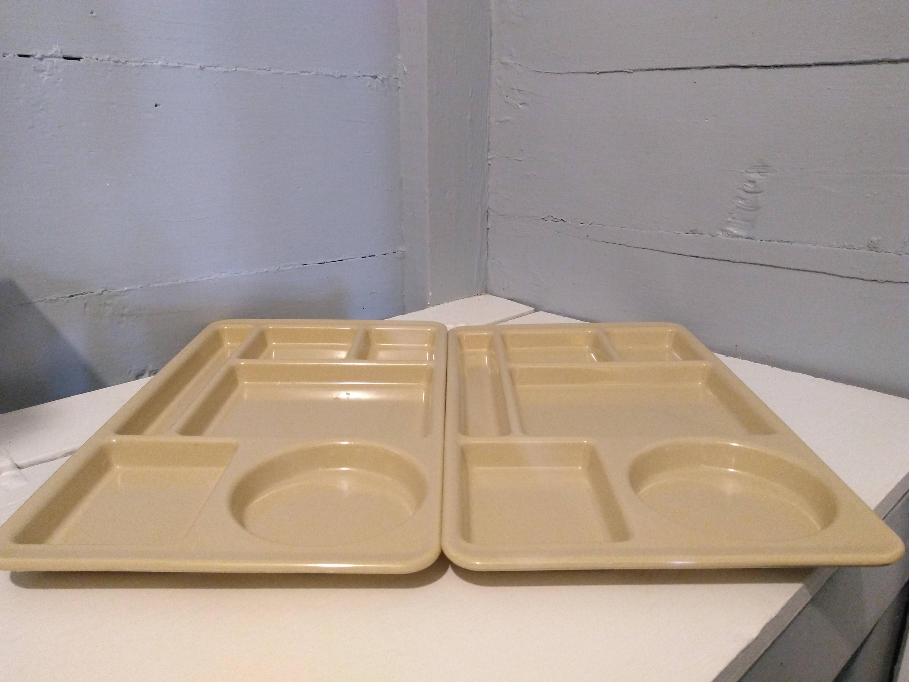 Lot of 2, Vintage, 80s, Long Serving Tray, Divided Food Tray, TV Tray ...