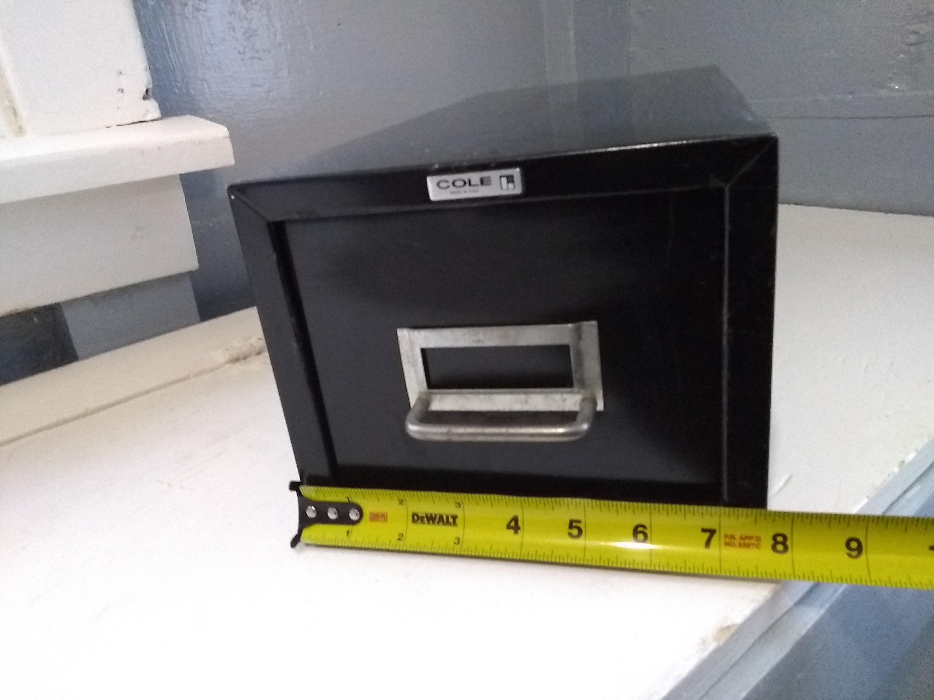 Vintage 4x6 Industrial Metal Single Drawer Card File Metal Cole Filing ...