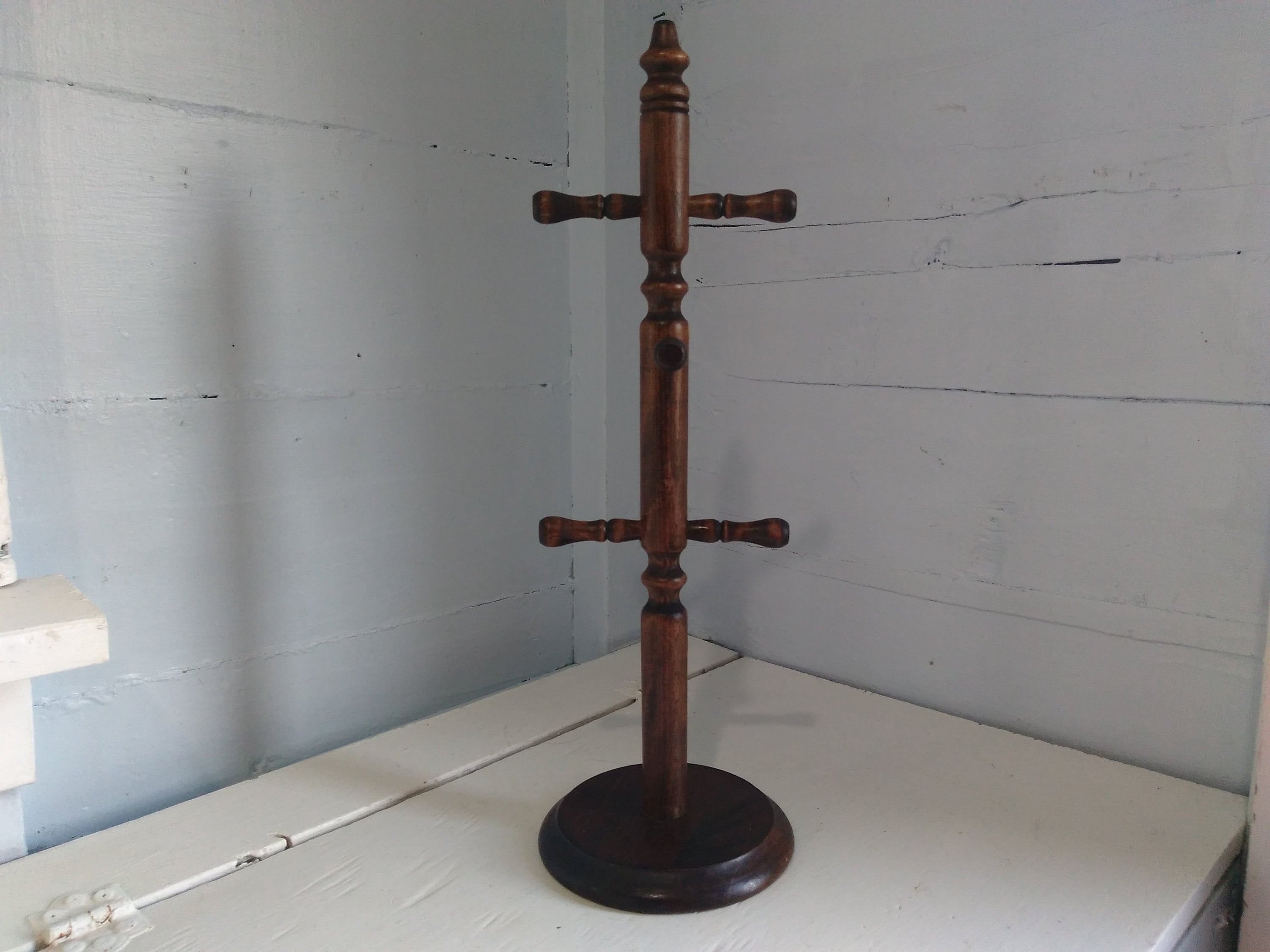 Vintage Mug Tree Cup Holder Stand Wood Kitchen Decor Photo Prop ...