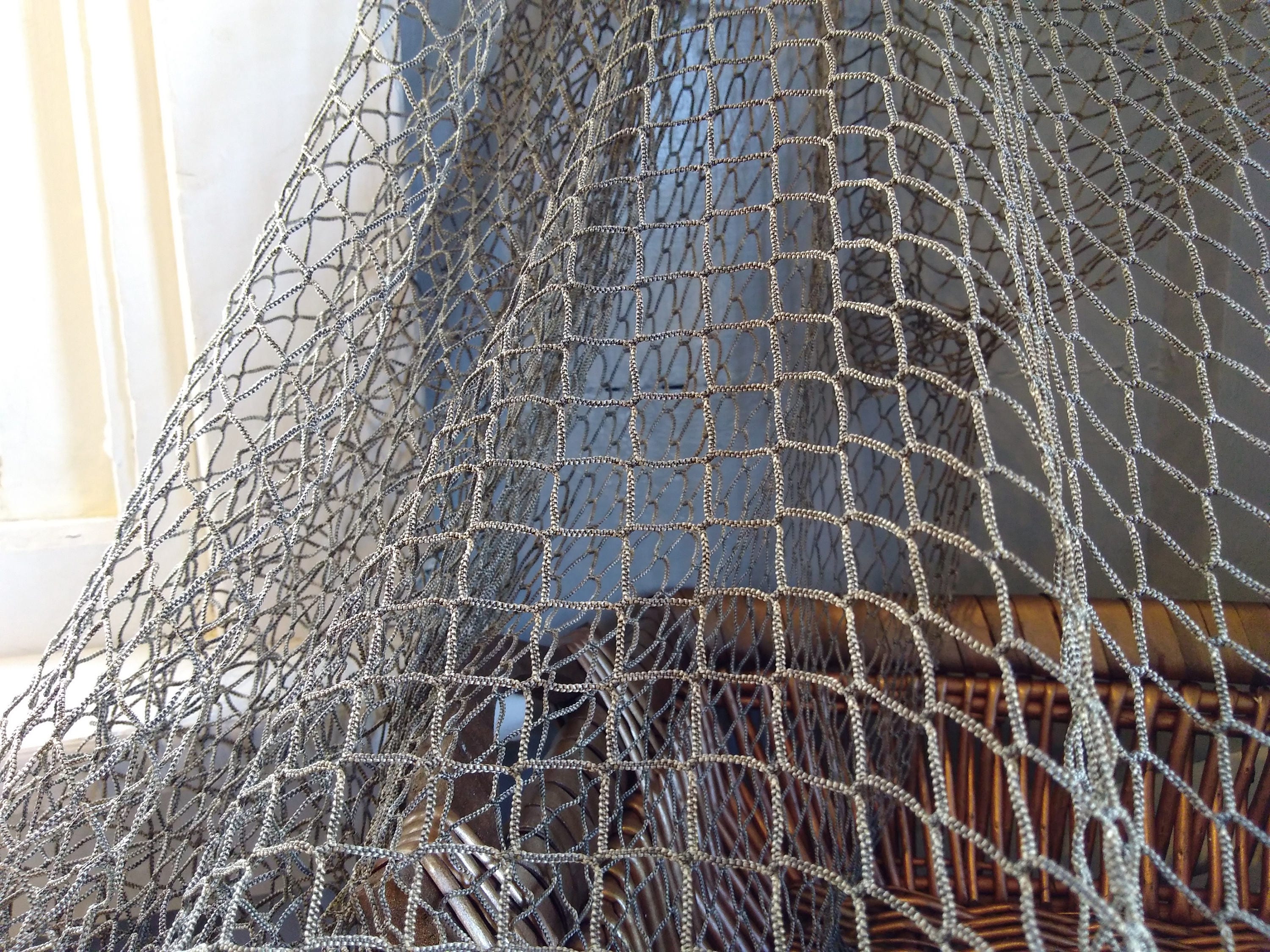Vintage Fish Net Netting Nautical Maritime Home Decor Photo Prop vintage-fish-net-netting-nautical-maritime-home-decor-photo-prop
