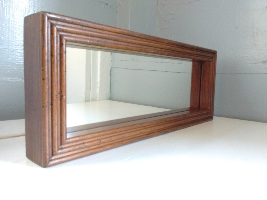 Vintage Mirror Small Rectangle Wood Framed Mirror Decorative Wall ...