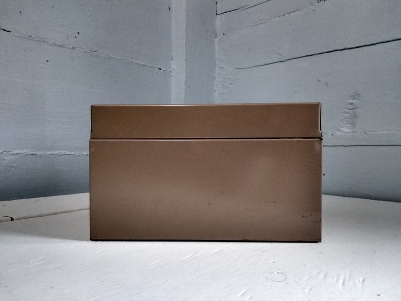 Index Card File Box Metal 4x6 Vintage Recipe Box Storage Box | Etsy