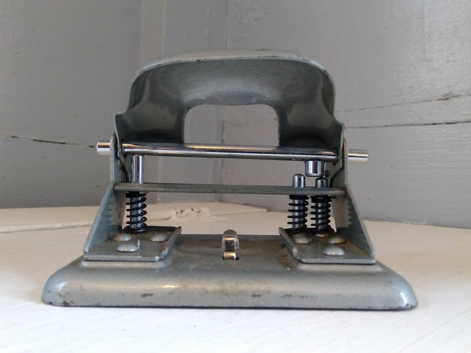 Vintage Mid Century 2 Hole Paper Punch Metal Gray General MOD - Etsy