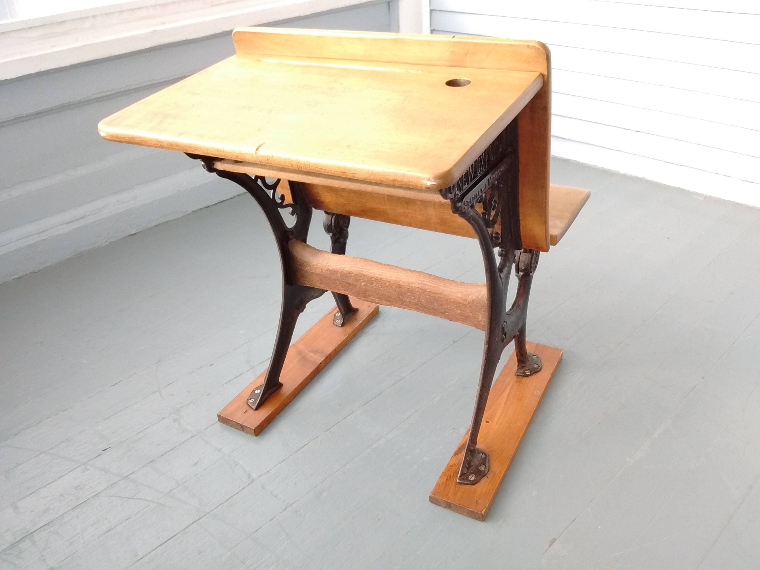 Antique Kids Desk Kids Bench Folding Bench Preschool Kindergarten ...