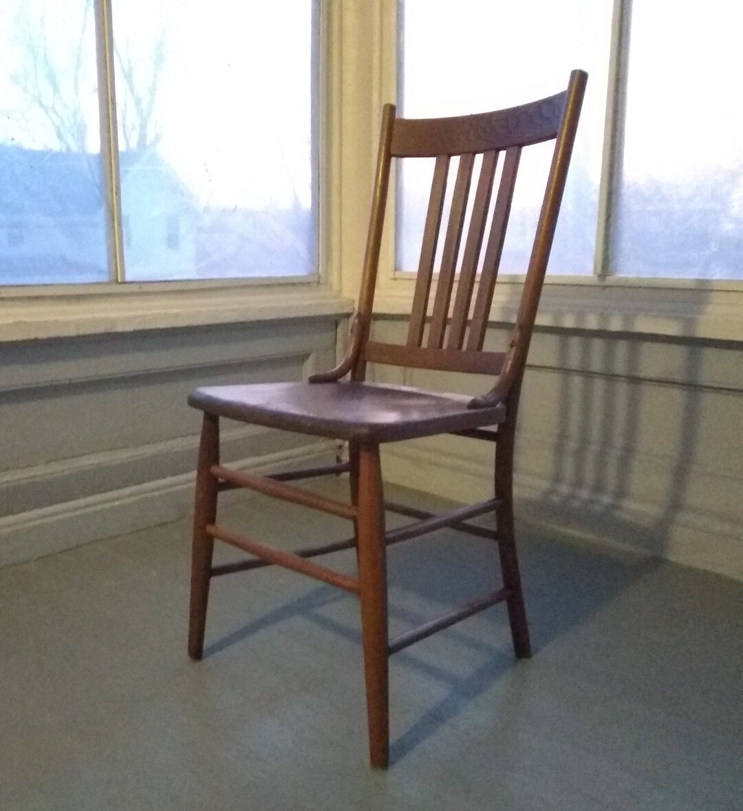 Antique Kitchen Chair Desk Chair Antique Wood Side Chair Rustic ...
