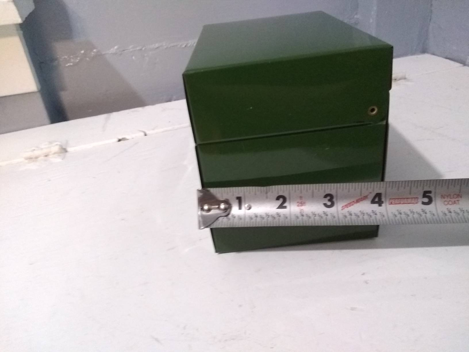 Vintage Metal 4x6 Index Card File Box Recipe Box Kitchen Decor Office ...