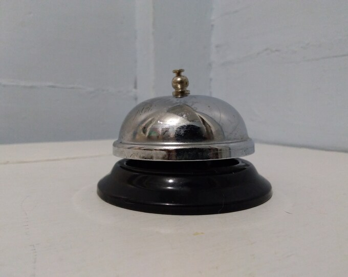 Vintage Chrome Desk Bell: Metal Countertop Shop Bell ...