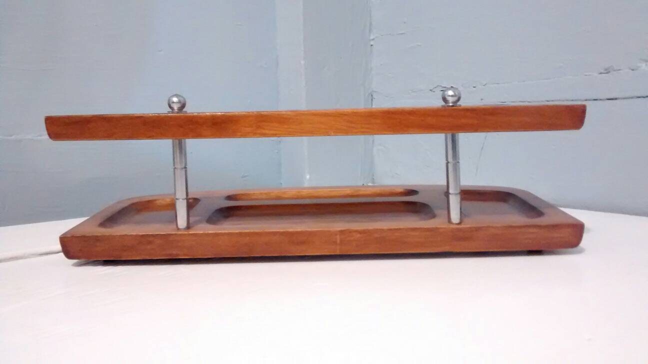 Vintage, Desk Tray, Dresser Valet, Dresser Caddy, Desk Valet, Wood, Two ...