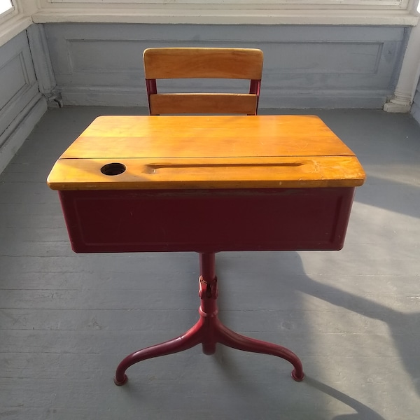 Antique School Desk - Etsy