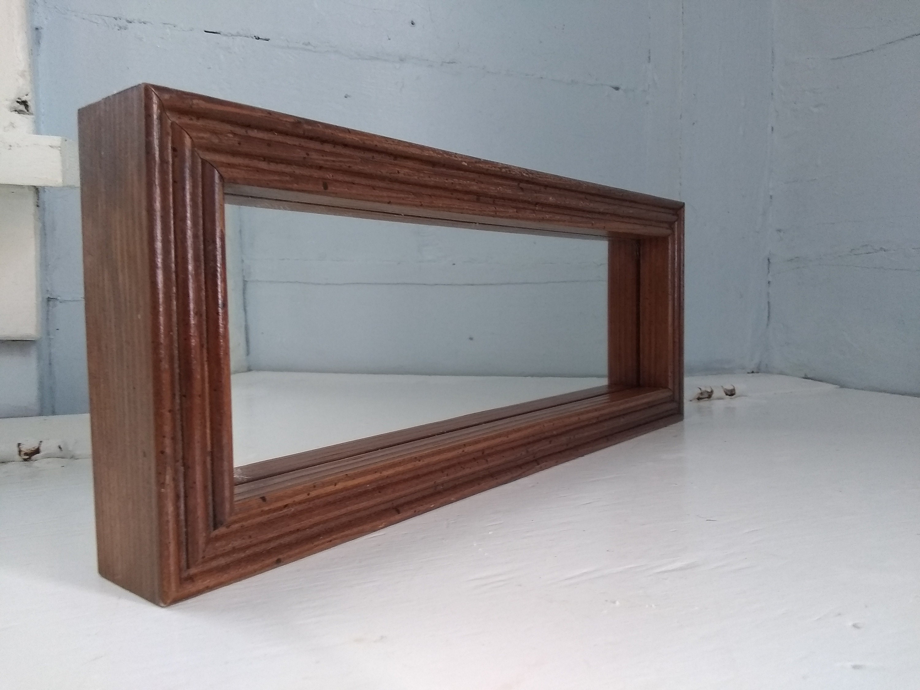 Wall Mirror Small Rectangle Wood Frame Accent Entrance Teen Room Decor ...