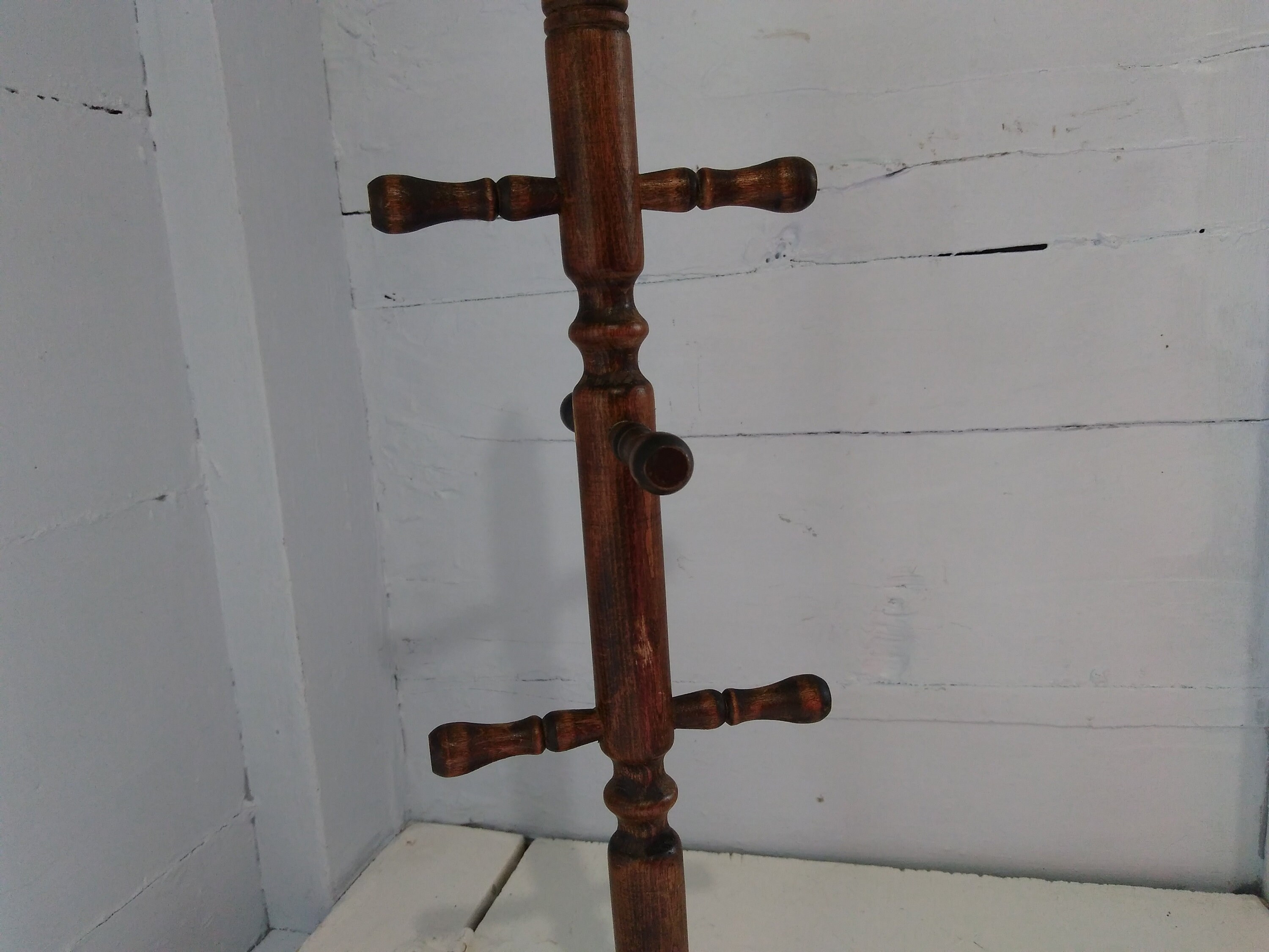 Vintage Mug Tree Cup Holder Stand Wood Kitchen Decor Photo Prop ...