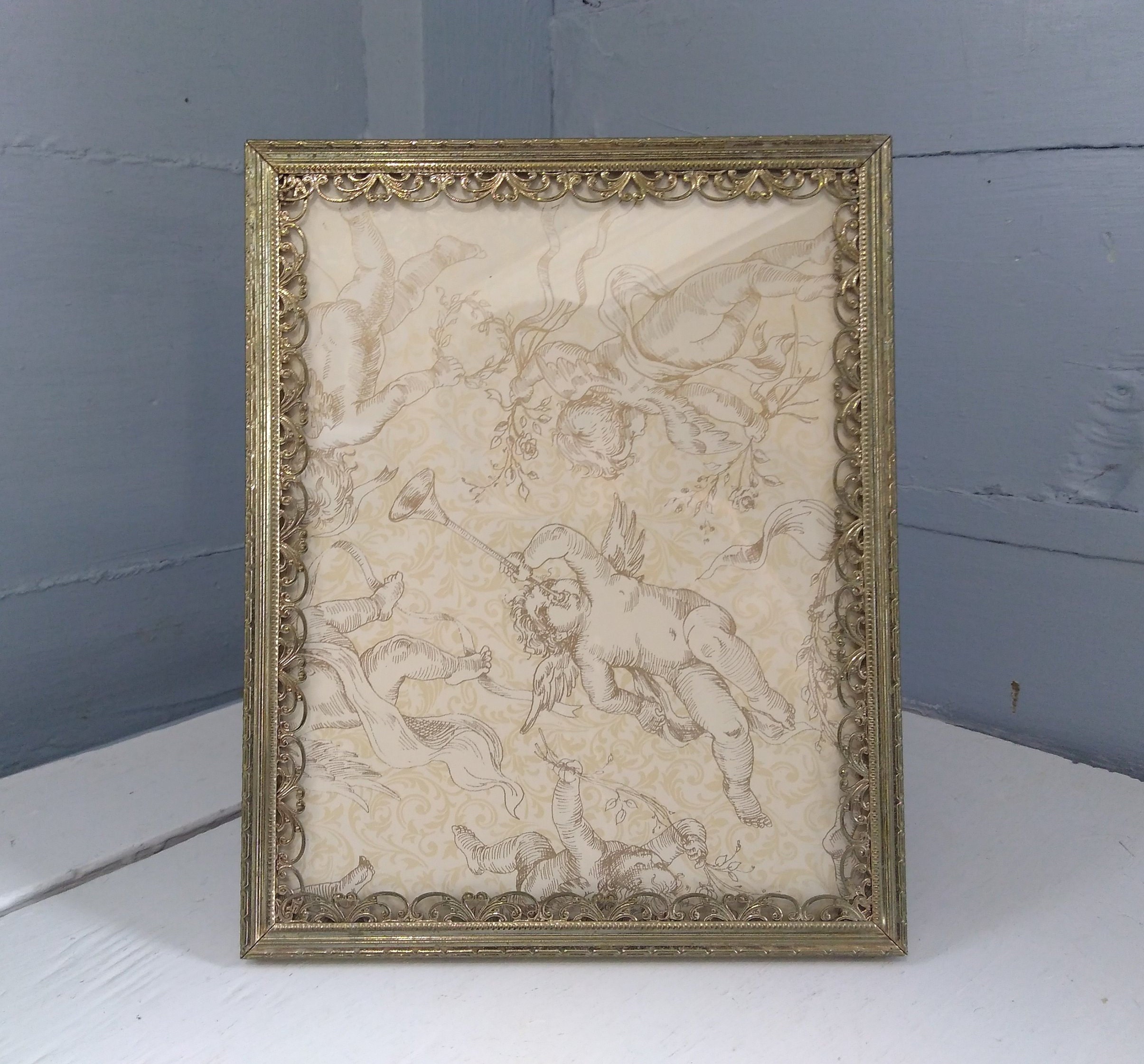 Vintage 8 x 10 Picture Frame Table Top MidCentury Wedding Photo Frame ...