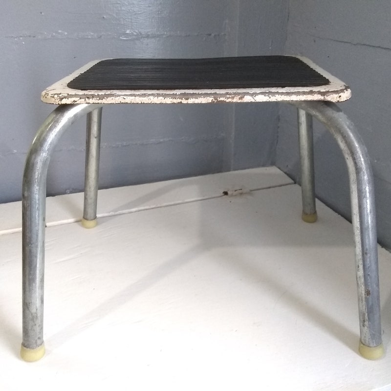 Vintage Metal Stool - Etsy