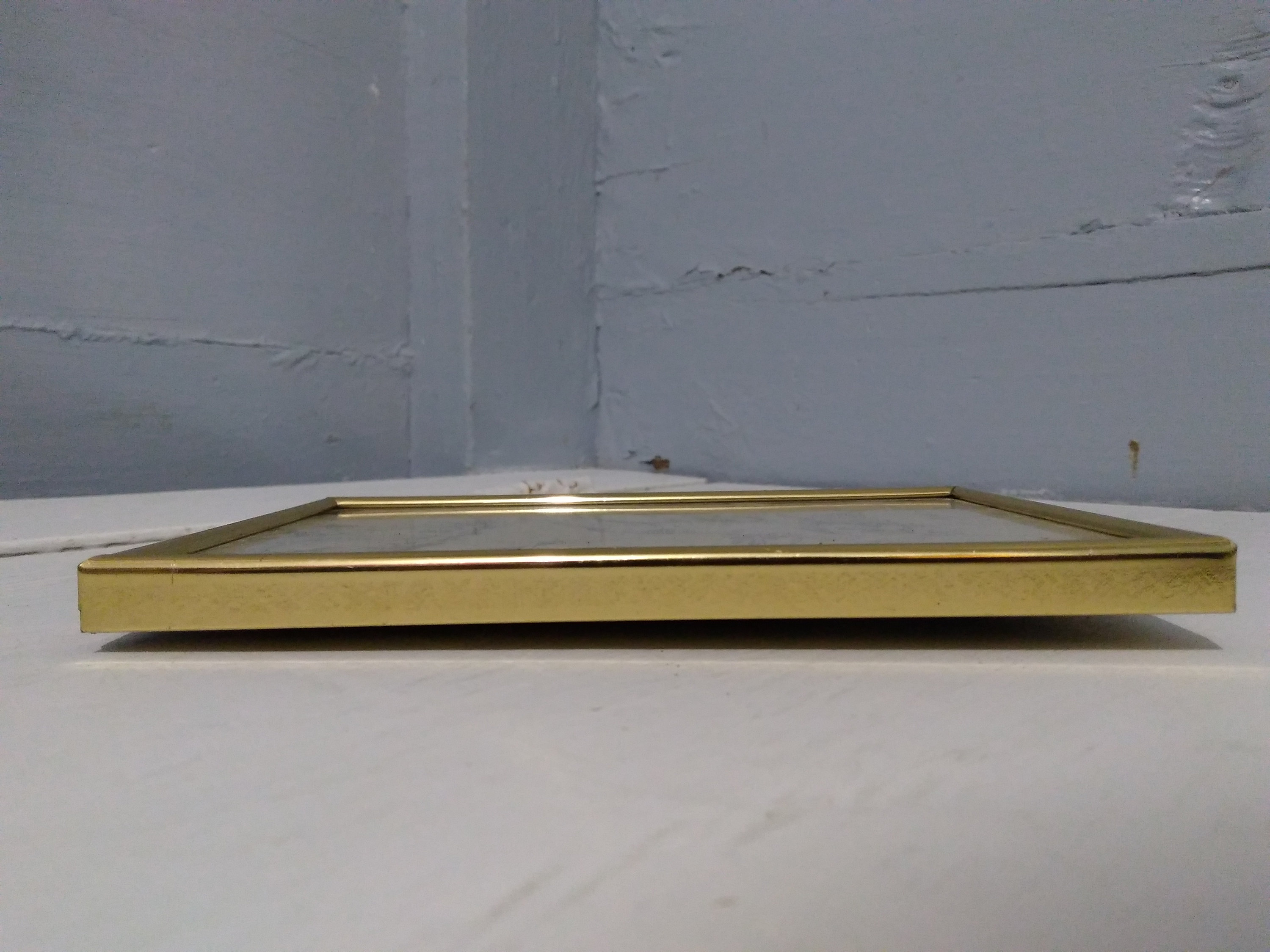 Vintage Picture Frame 5x7 Metal Frame Gold MidCentury Rolled Edge ...