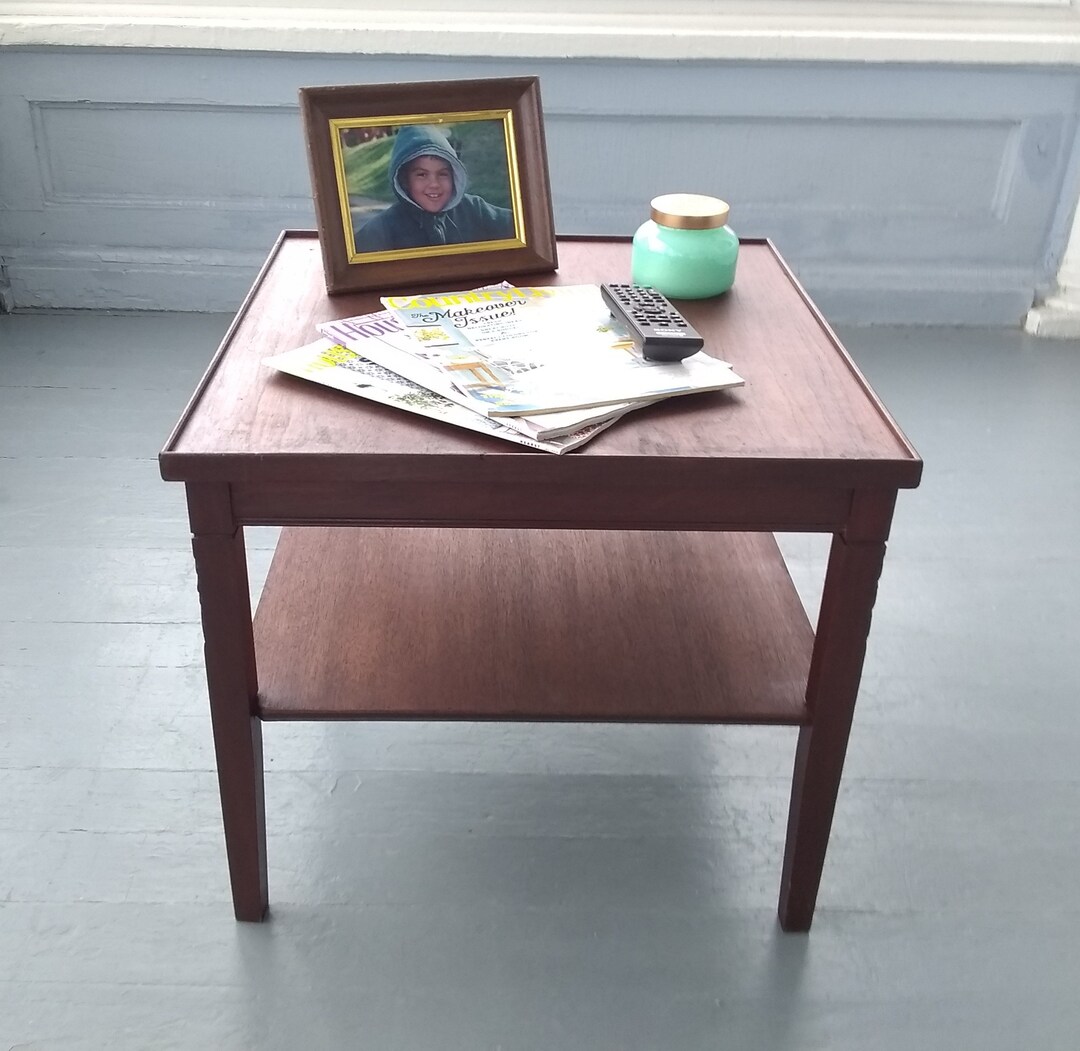 Beautiful Vintage Mersman End Table Classic Design Square Two Tier Side ...