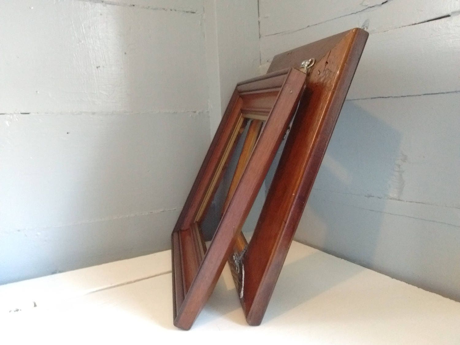 Vintage, Square, Wood, Picture Frames, Wall Frames, Rustic, Mid Century ...
