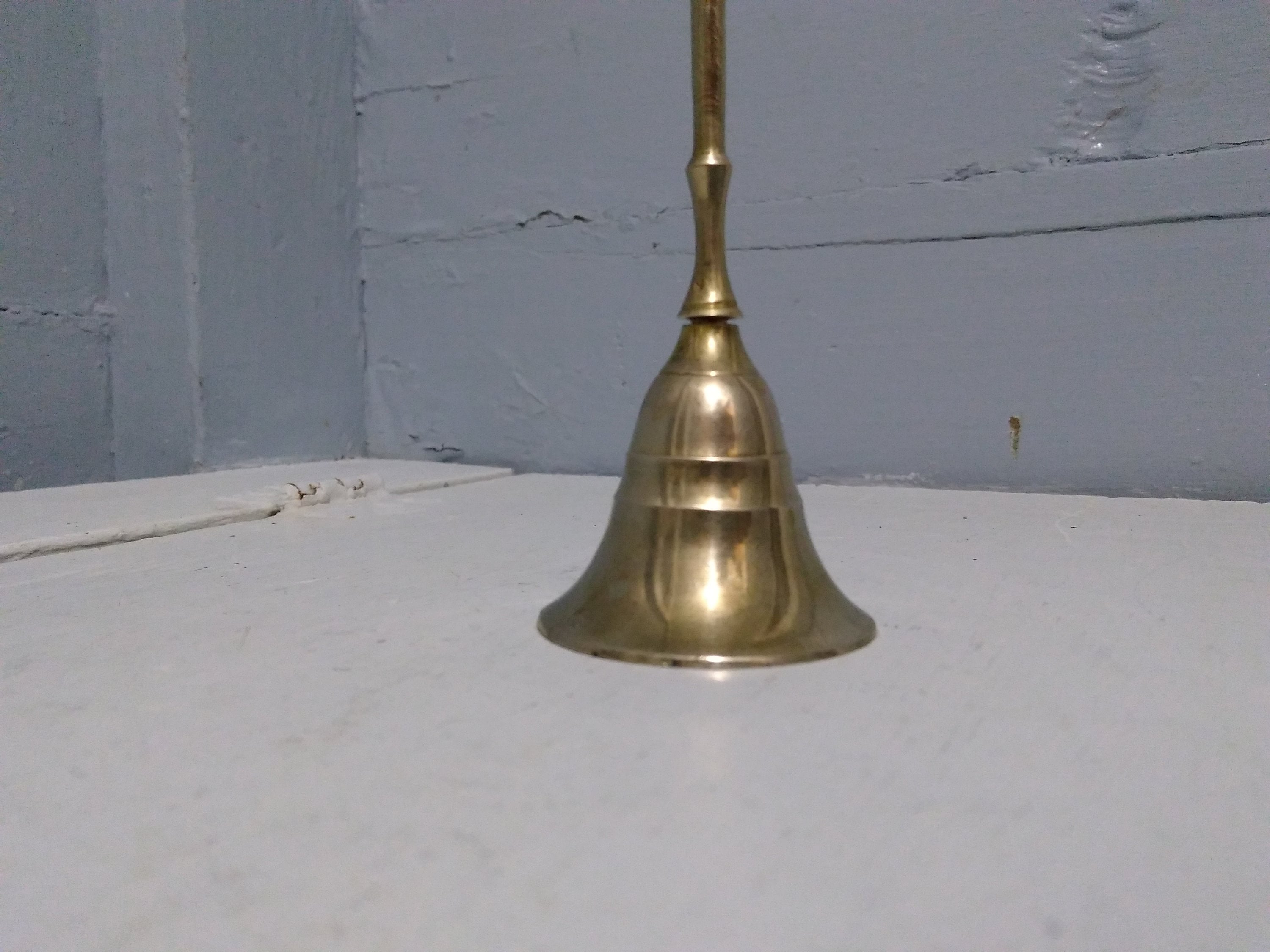 Vintage Hand Bell Brass Long Handle Dinner Bell Toasting Bell Home ...