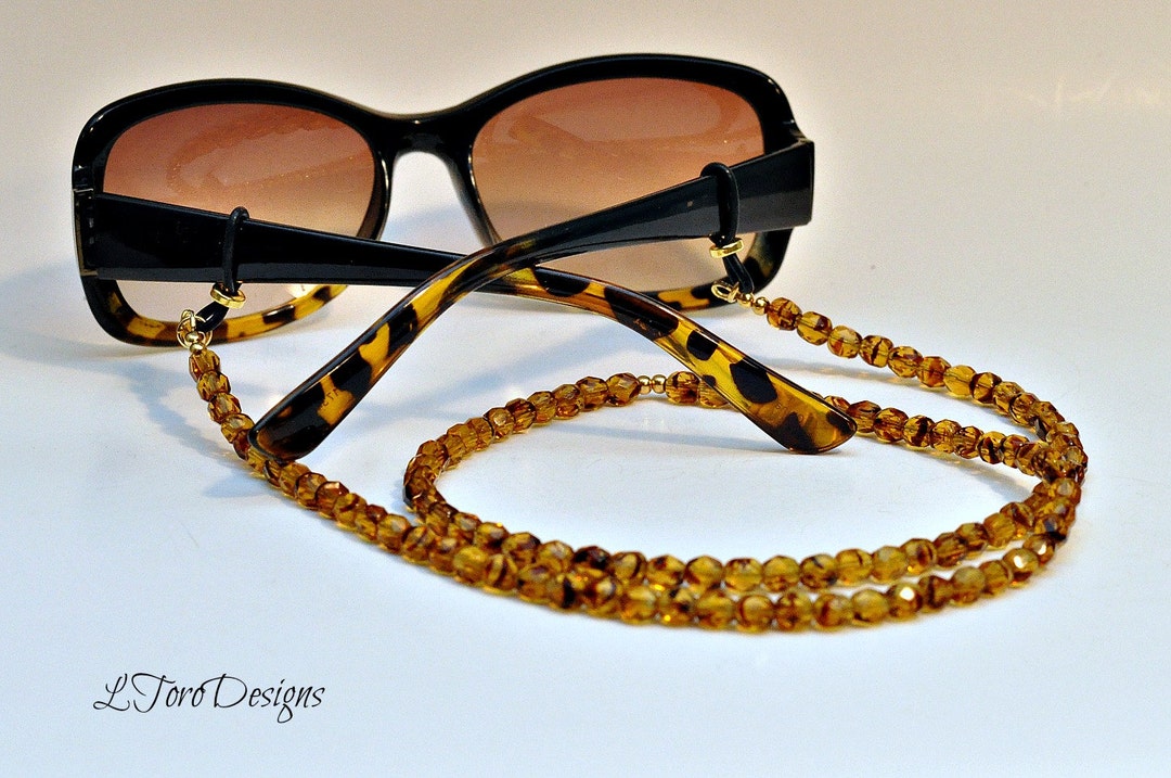 Tortoise Eyeglass Chain/necklace, Tortoise Lanyard, Glasses Chain ...