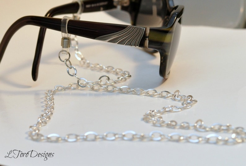 Silver Glasses Chain, Silver Sunglasses Chain,sterling Silver Plated ...