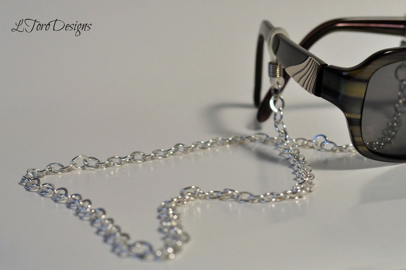 Silver Glasses Chain, Silver Sunglasses Chain,sterling Silver Plated ...