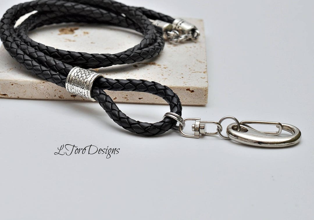 Lanyard, Black Lanyard, ID Badge Holder, Badge Holder,for Him, ID ...