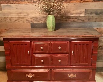 Distressed tv stand | Etsy