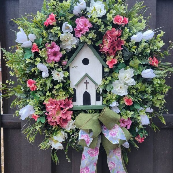 Birdhouse Wreath - Etsy