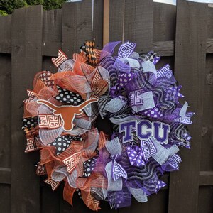House Divided Wreath House United Burlap Wreath Texas - Etsy