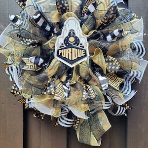 Large Burlap Wreath Purdue Boilermakers Wreath College Football Wreath ...