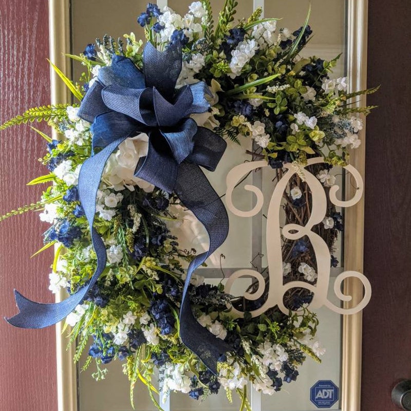 Monogram Wreath - Etsy