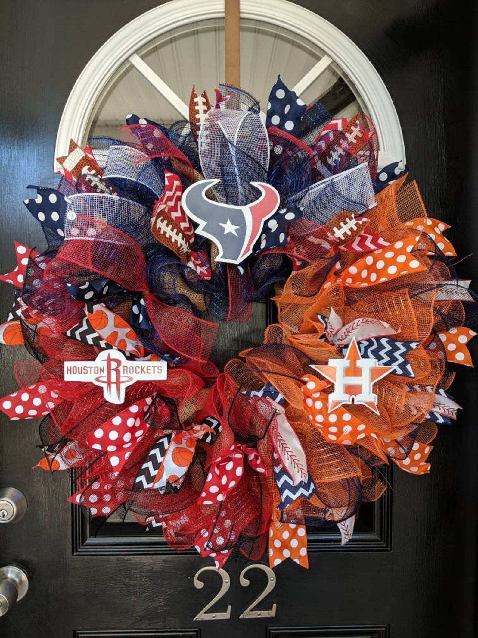 House Divided Wreath House United Wreath Three Teams One City - Etsy