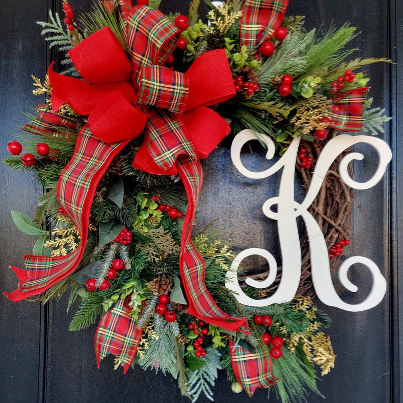 Initial Wreath - Etsy