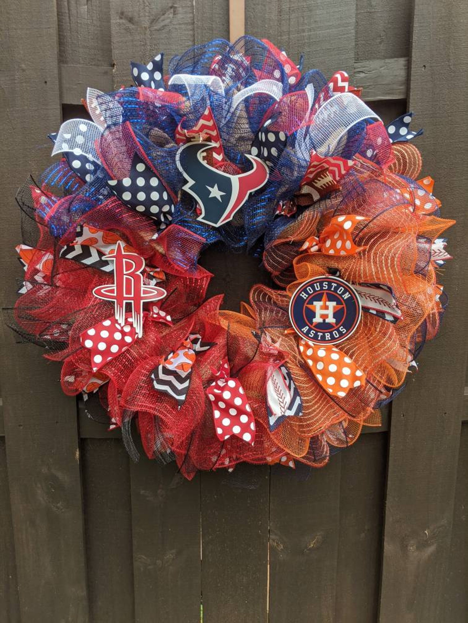 House Divided Wreath House United Wreath Three Teams One City - Etsy
