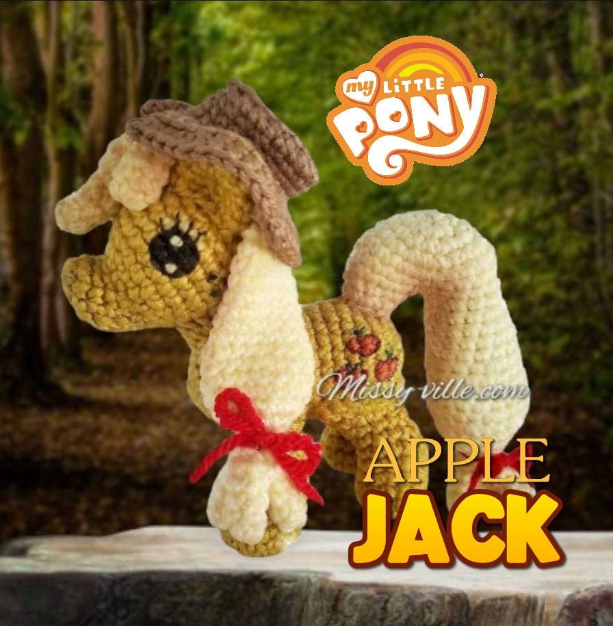 5 Crochet Mlp Applejack. My Little Pony. Amigurumi Applejack. Mlp Doll ...