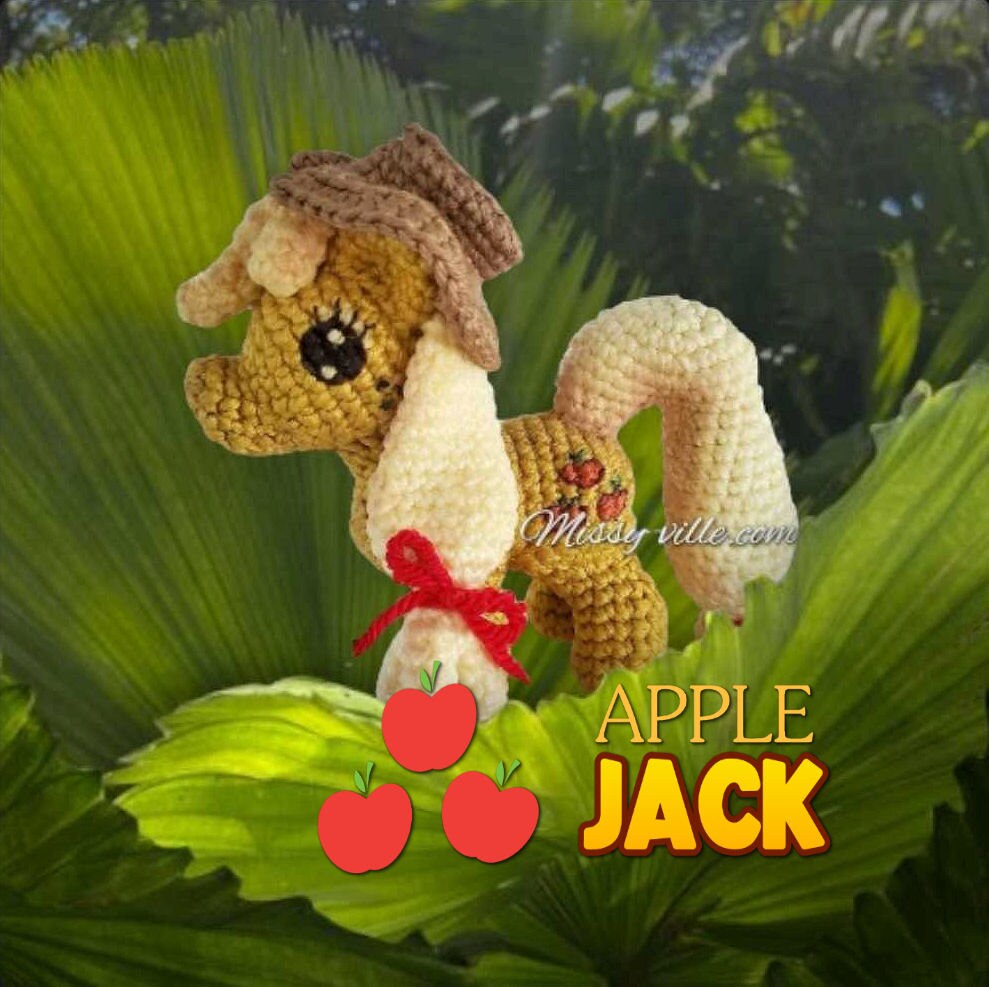 5 Crochet Mlp Applejack. My Little Pony. Amigurumi Applejack. Mlp Doll ...