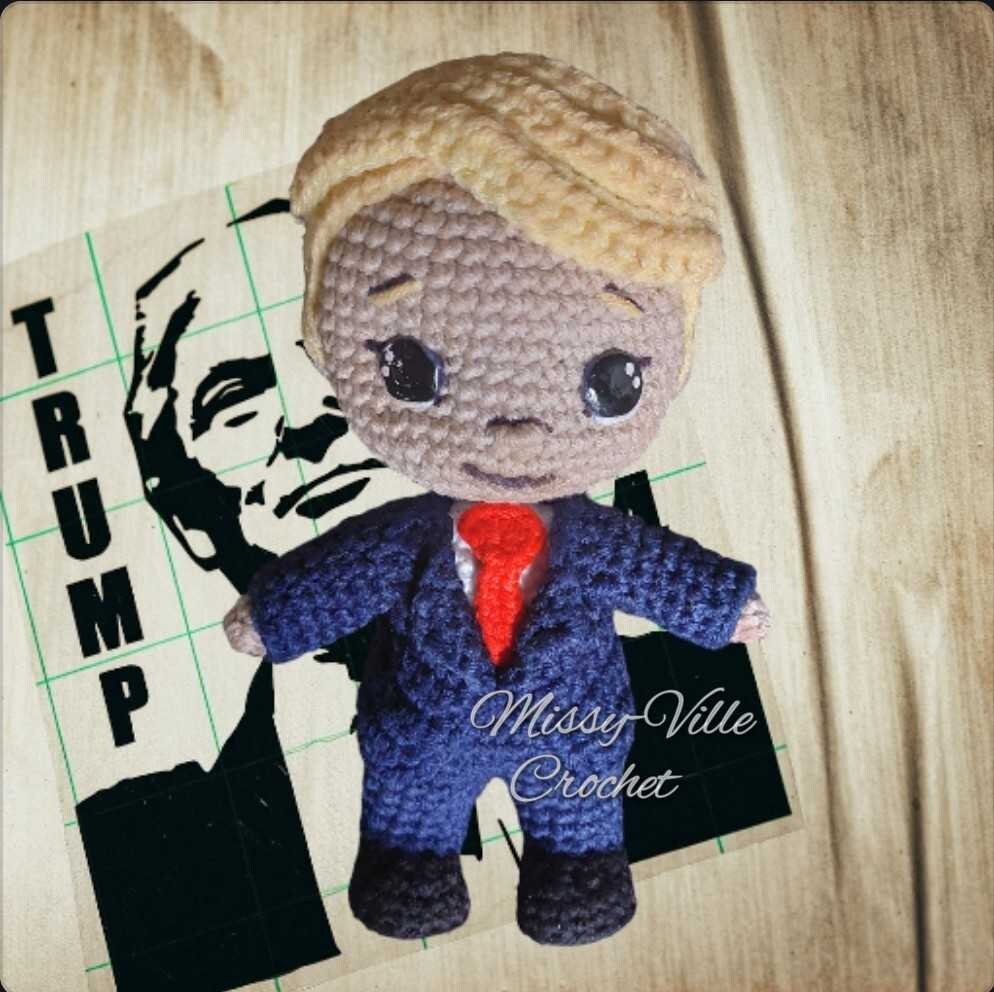 10 Crochet President Donald Trump. Amigurumi Donald Trump Doll ...