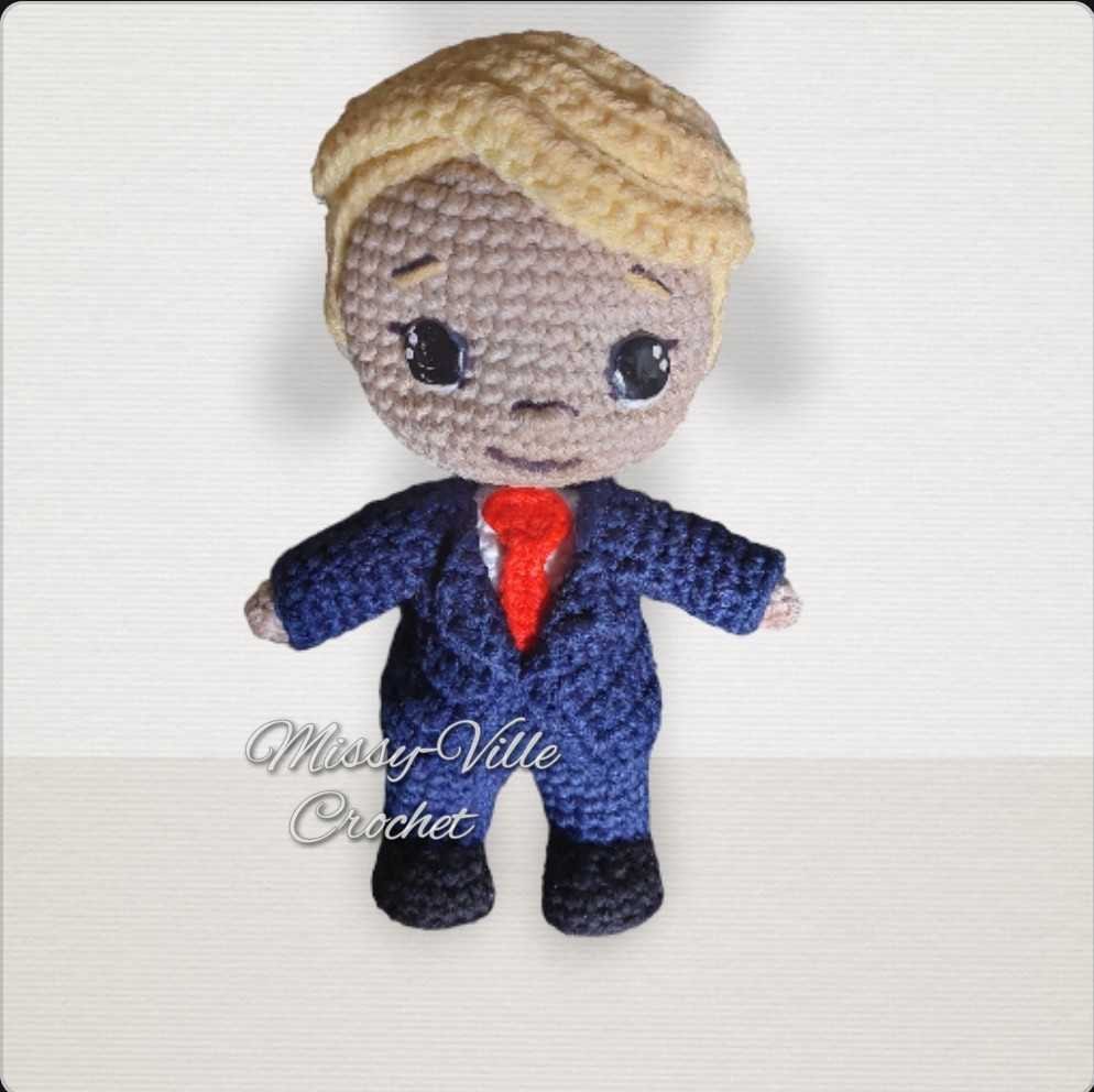 10 Crochet President Donald Trump. Amigurumi Donald Trump Doll ...