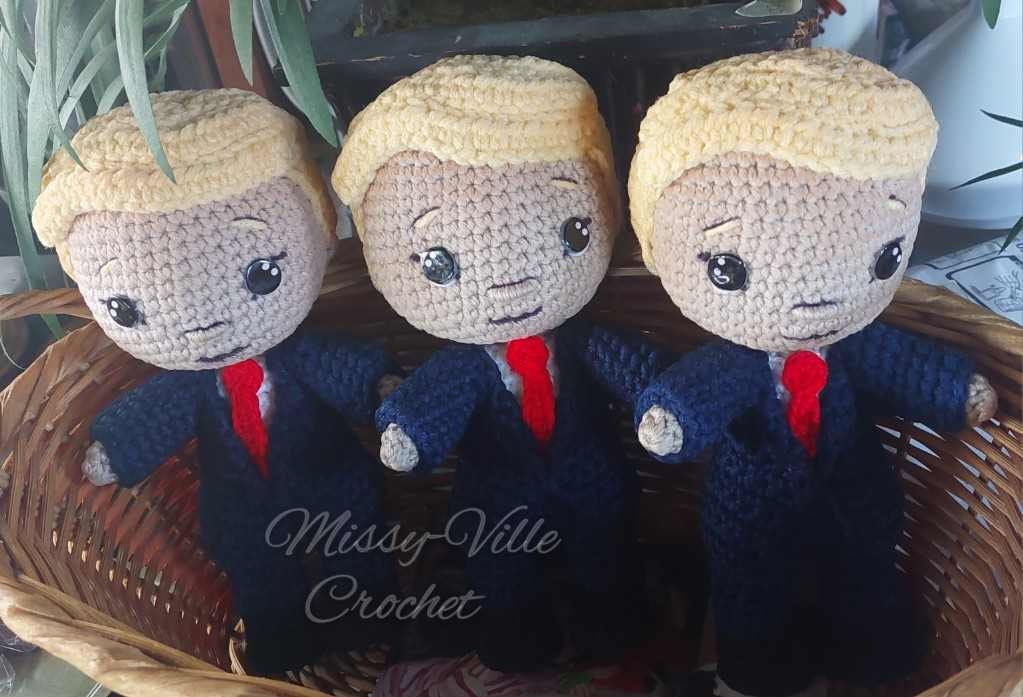 10 Crochet President Donald Trump. Amigurumi Donald Trump Doll ...