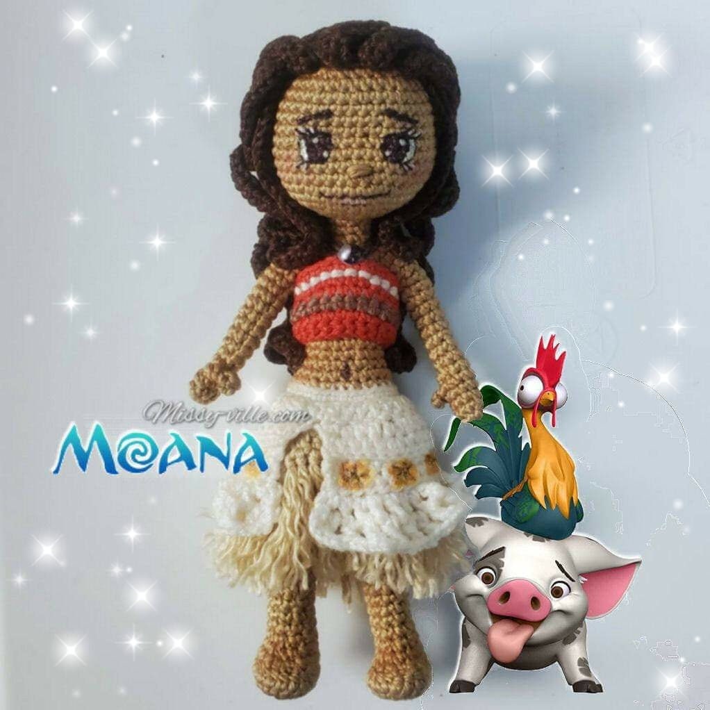 9 Crochet Moana. Amigurumi Moana. Moana Doll. OOAK | Etsy