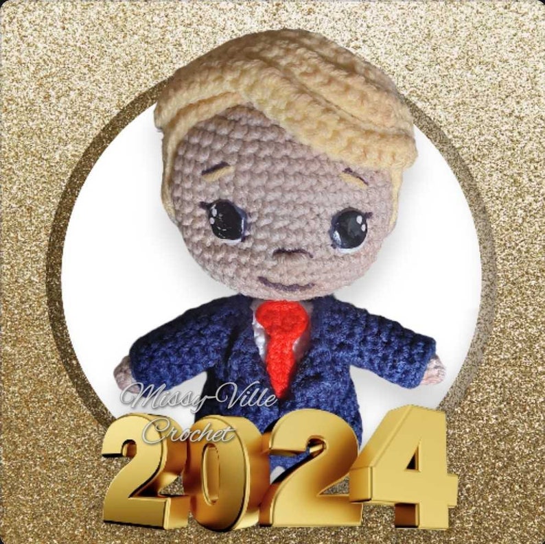 10" Crochet President Donald Trump. Amigurumi Donald Trump Doll ...