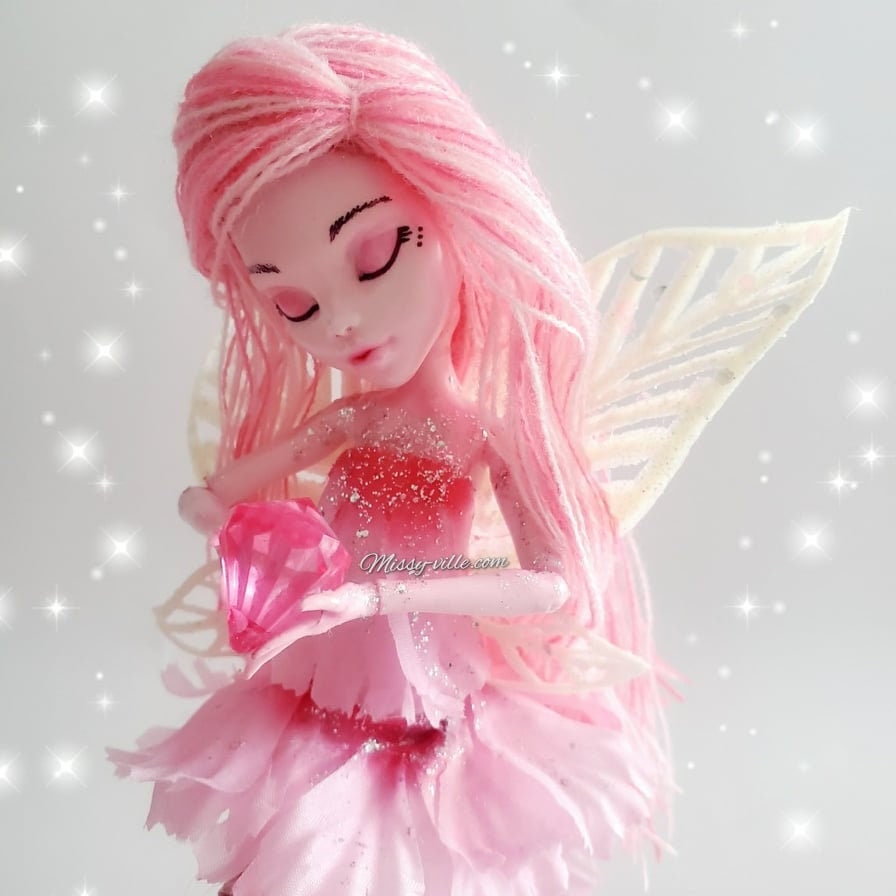 12 . Pink Fairy. Pink Amethyst Flower Fairy. ooak Fairy | Etsy