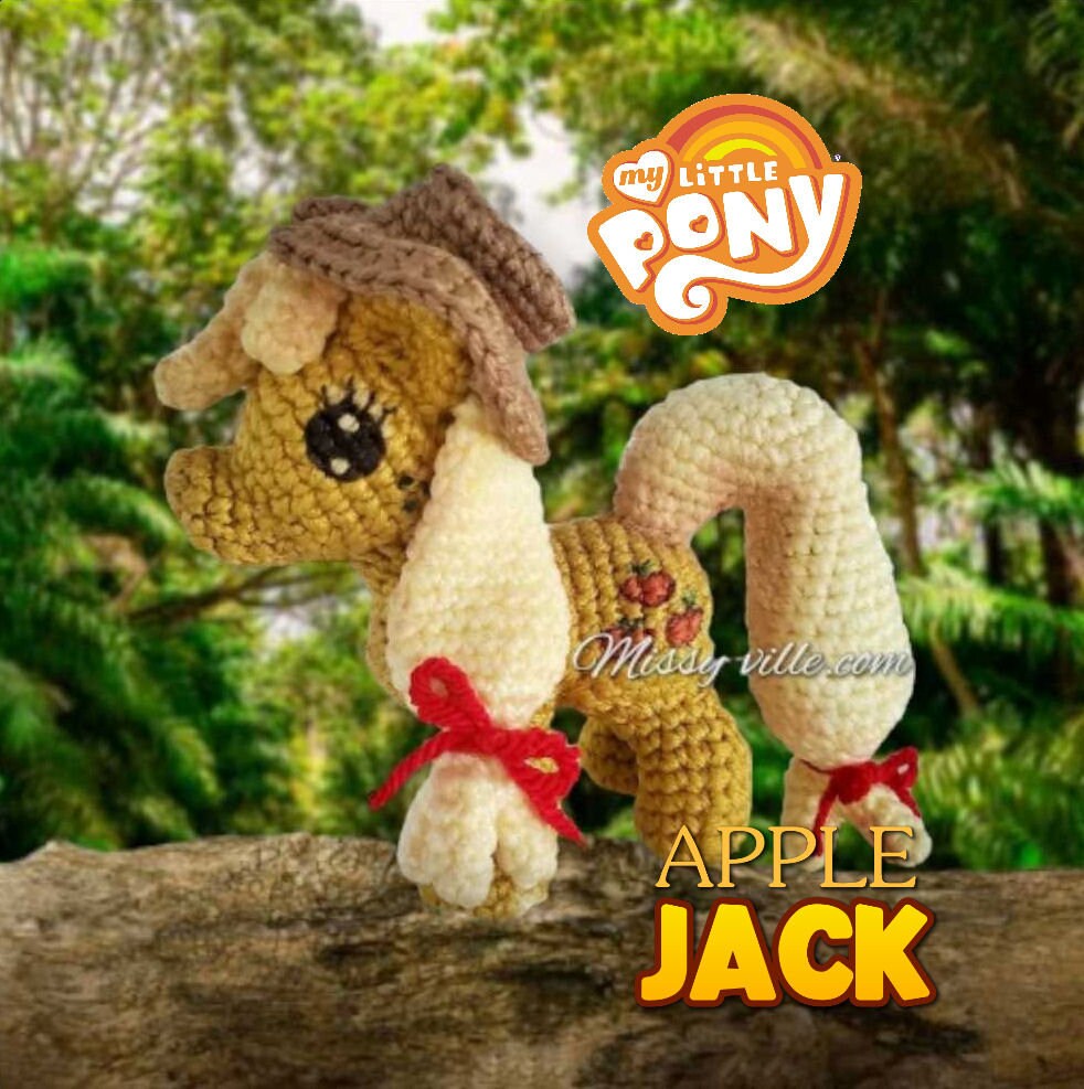 5 Crochet Mlp Applejack. My Little Pony. Amigurumi Applejack. Mlp Doll ...