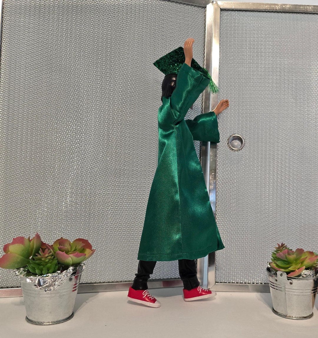Miniature Graduation Gown and Cap in Green - Etsy