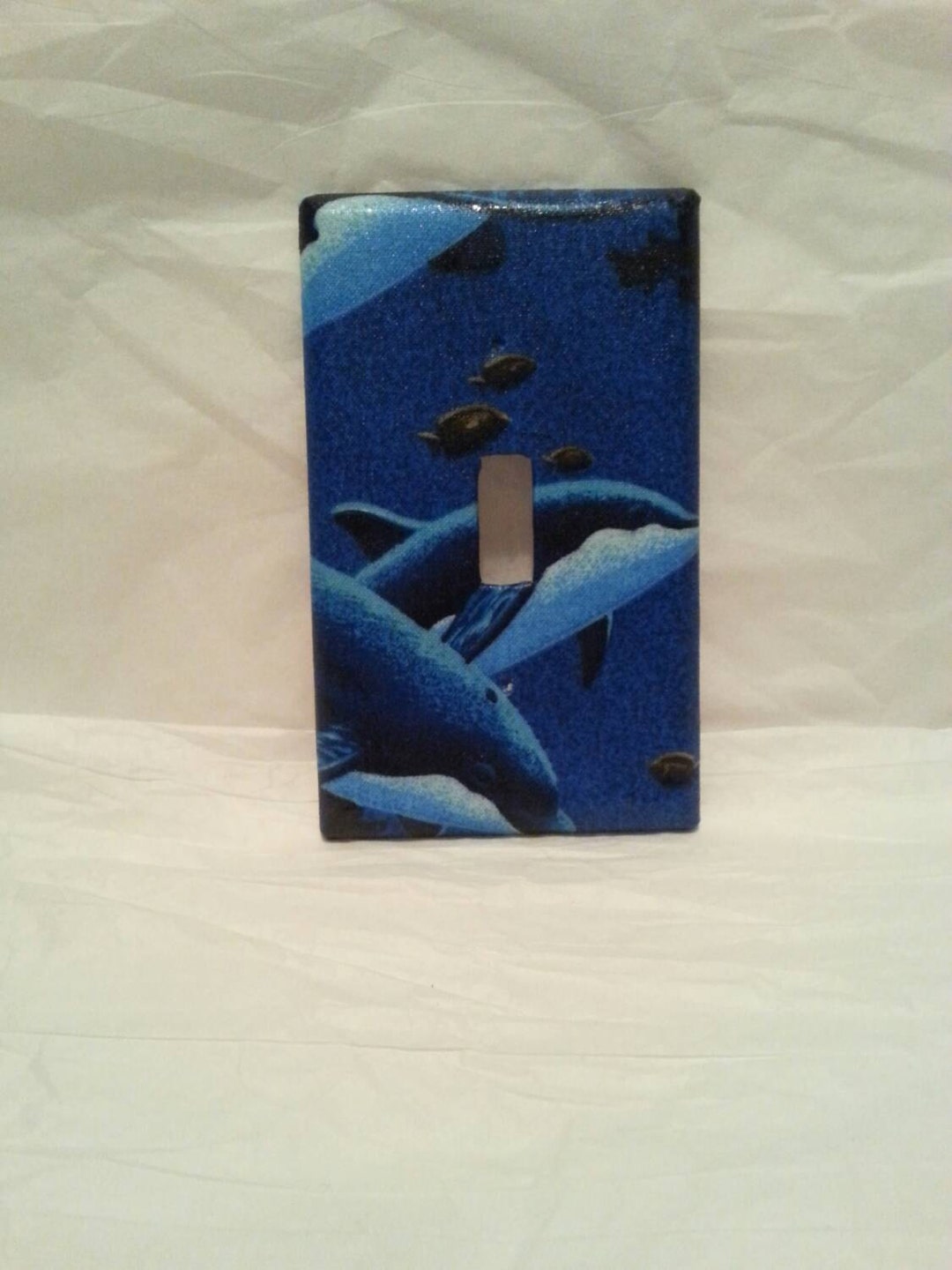 Dolphin Light Switch Cover. Hues of Blue Dolphin Toggle. Decorative ...