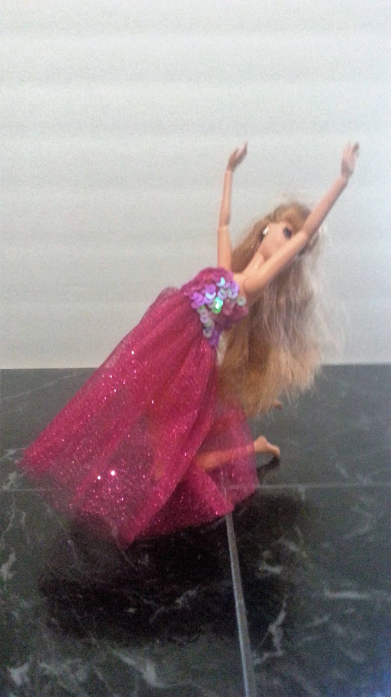 Shiny Pink Barbie Doll Outfit 2 Piece Sequin Barbie Birthday | Etsy