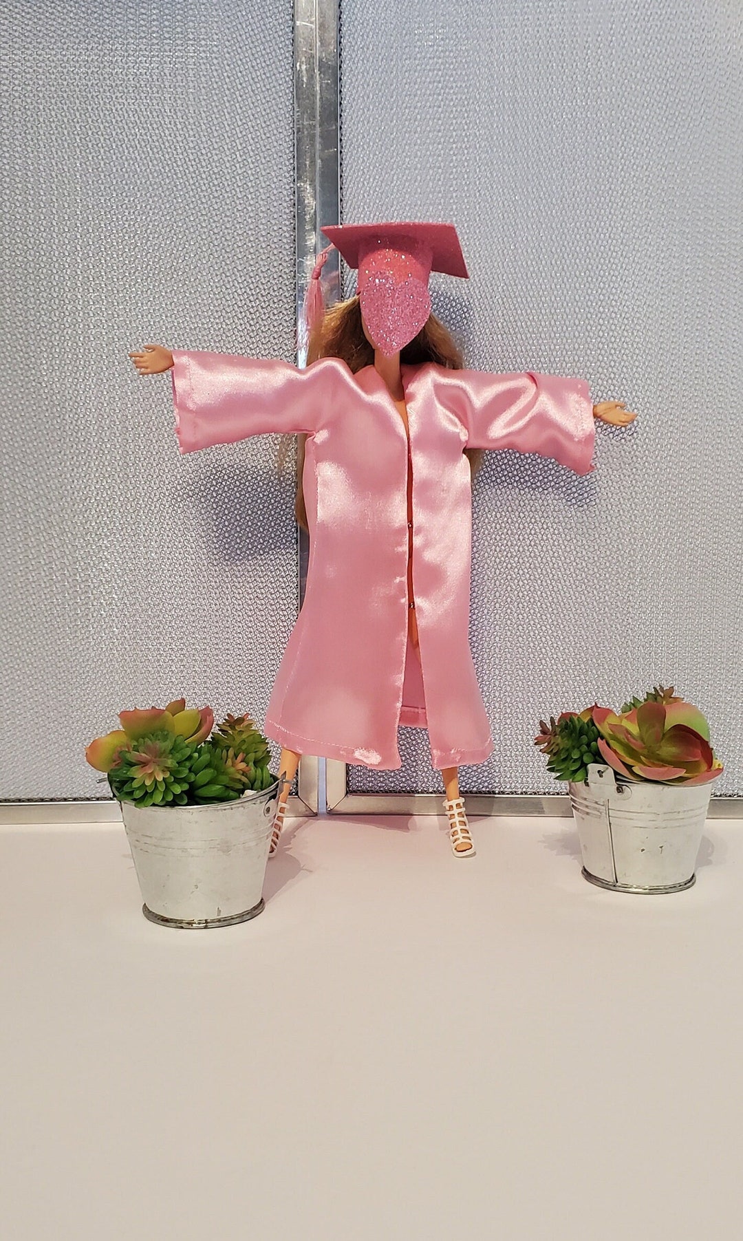 Graduation Cap and Gown for Fashion Dolls and Action Figures in Pink - Etsy