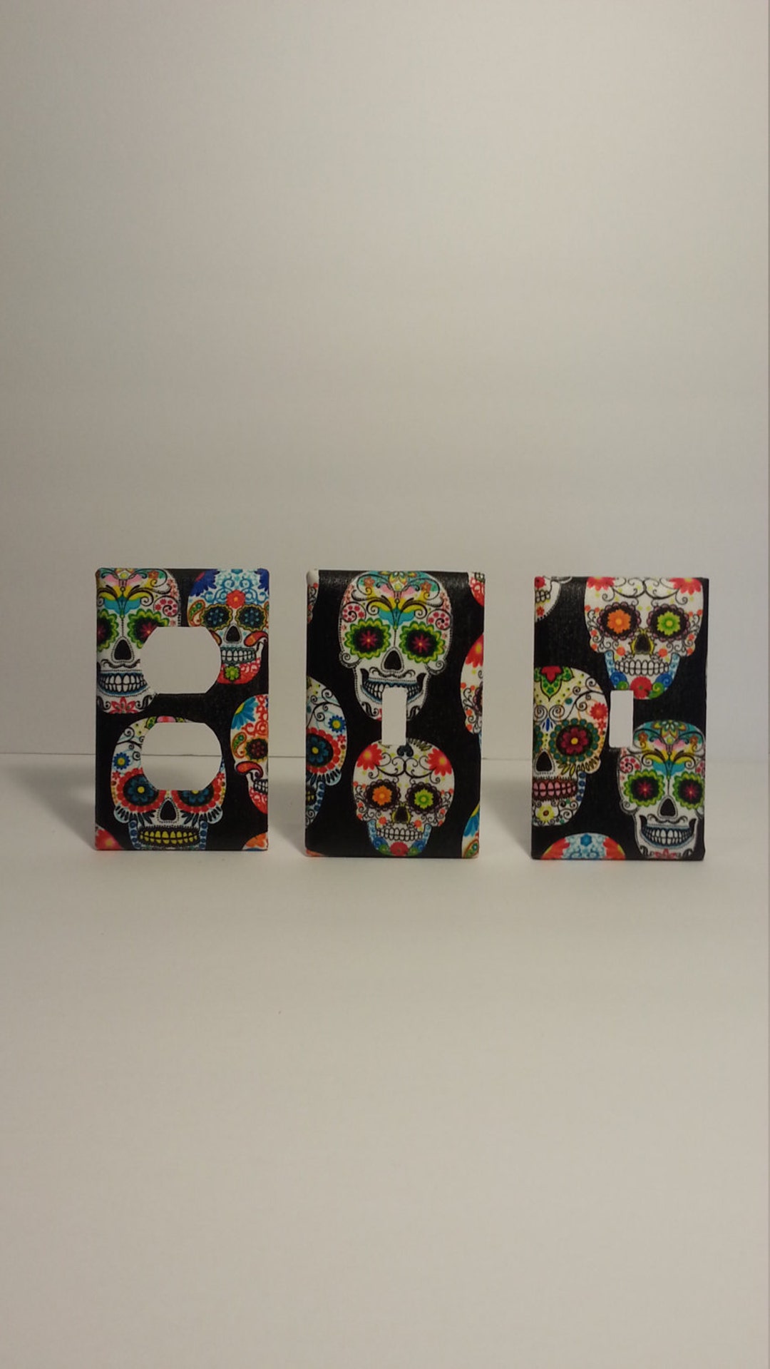 Sugar Skull Light Switch Plate Cover, Halloween Decor - Etsy