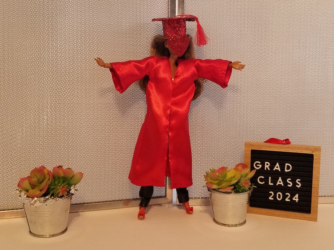 Graduation Cap and Gown for Doll, Miniature Graduation Gown and Cap - Etsy