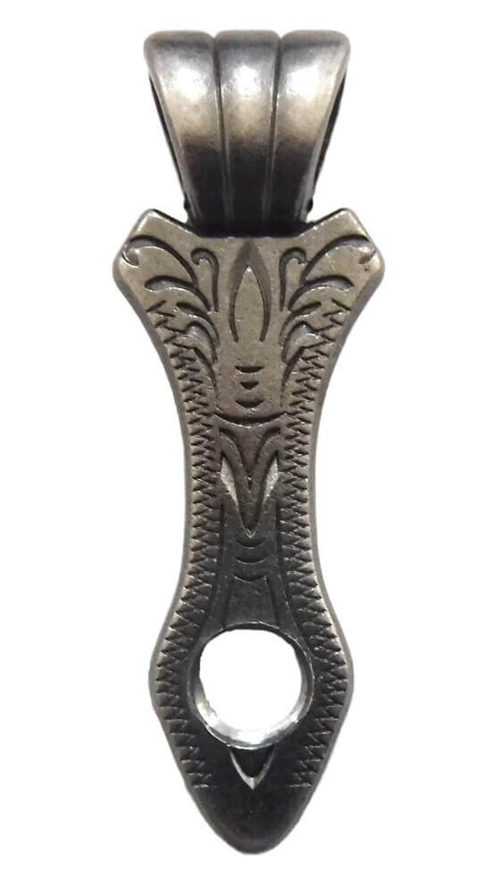 Concho Necklace Pendant Adapter Dark Antique Silver 1 | Etsy